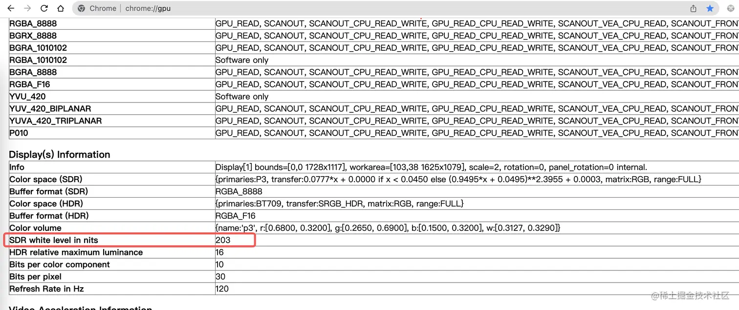 浅谈 Chrome HDR 视频渲染流程去年 Chrome 107 发布后，B 站解除了 Windows 和 macOS - 掘金