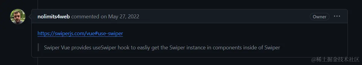 在 Vue3 中使用 Swiper 实现滑动、点击按钮切换轮播图Swiper 官网 Swiper Vue.js Comp - 掘金