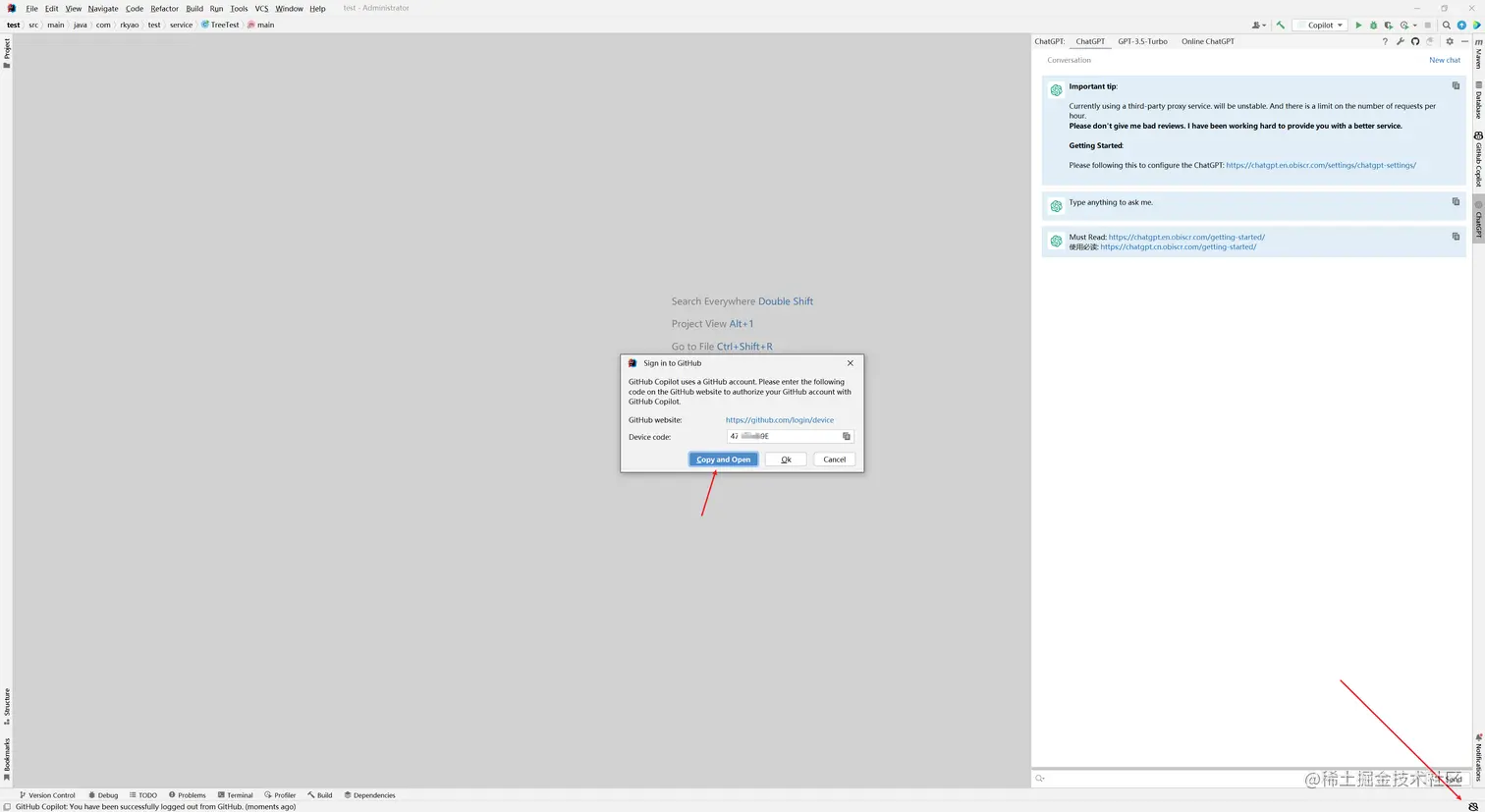 AI写代码 GitHub Copilot + Idea 安装和使用教程GitHub Copilot 是微软与OpenAI - 掘金