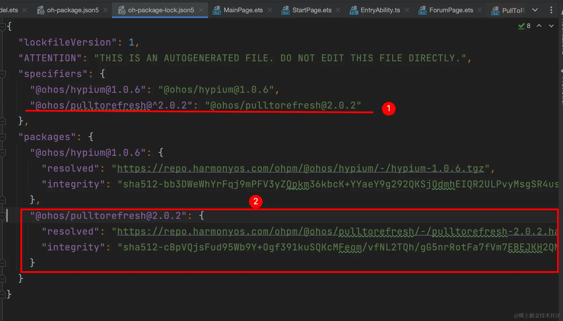 鸿蒙开发之引入三方库及PullToRefresh使用注意点本文以pulltorefresh举例 一.引入三方库 npm方 - 掘金