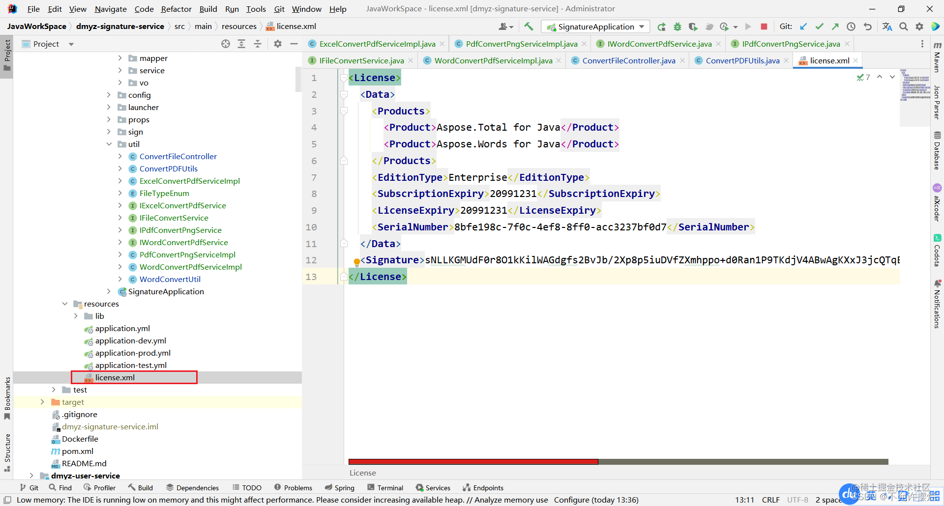 解决使用spire操作文件出现红字：Evaluation Warning: The document was created with Spire.Doc fo - 掘金