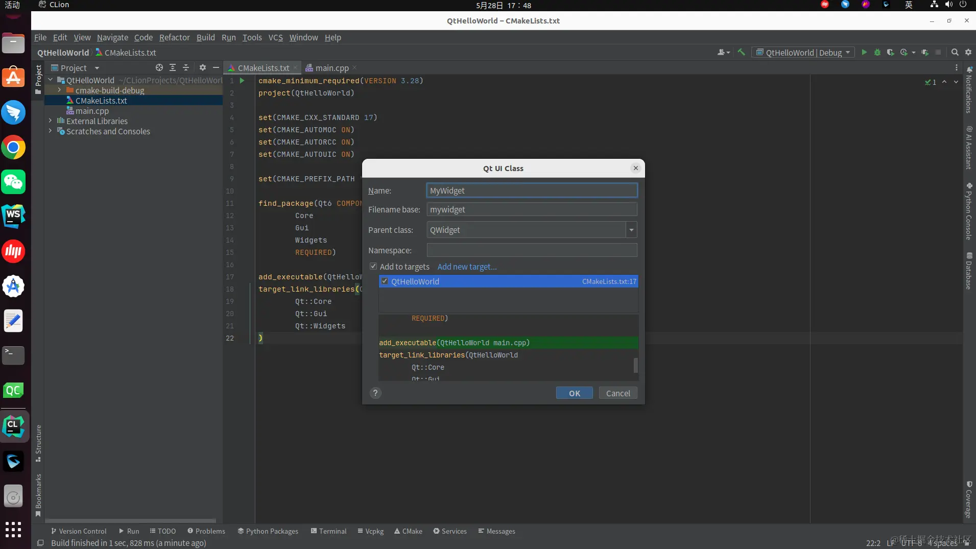 Clion配置qt6开发环境新建工程, 选择Qt Widgets Executable类型, 配置Qt Cmake前缀路 - 掘金