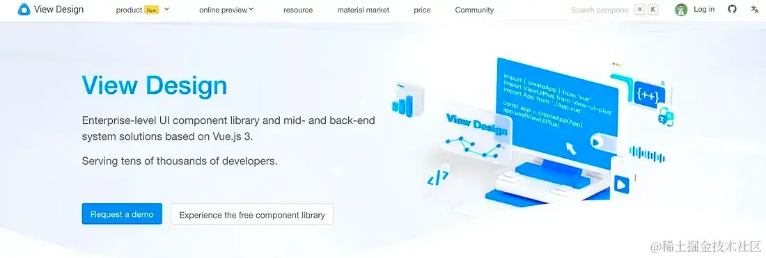 推荐10个最受欢迎的 Vue.js UI 库在2024年，随着Vue.js的不断普及和发展，这个轻量级、易于学习的Jav - 掘金