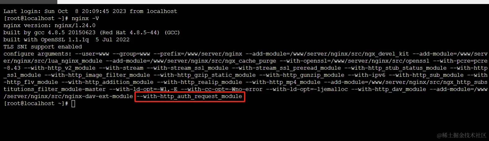 宝塔面板Nginx启用auth_request模块模块官方地址：Module ngx_http_auth_request - 掘金