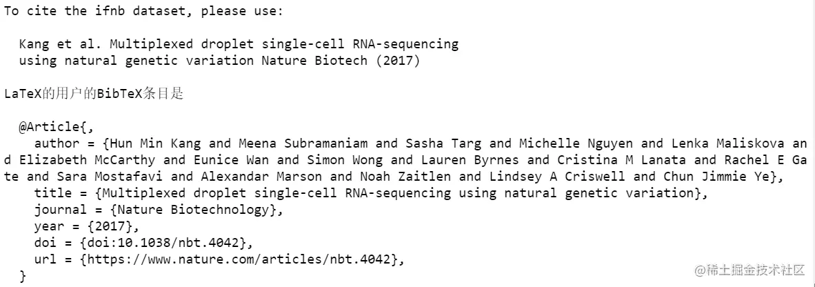 seurat数据集下载参考：https://github.com/satijalab/seurat-data ***Se - 掘金