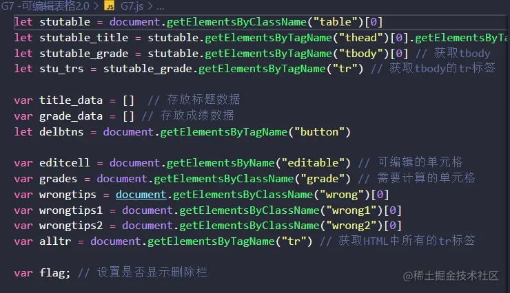 原生js 实现可编辑表格原生js 实现可编辑表格 如下图所示，是本人和小组成员共同完成的可编辑表格。基于数据的web页 掘金 7497