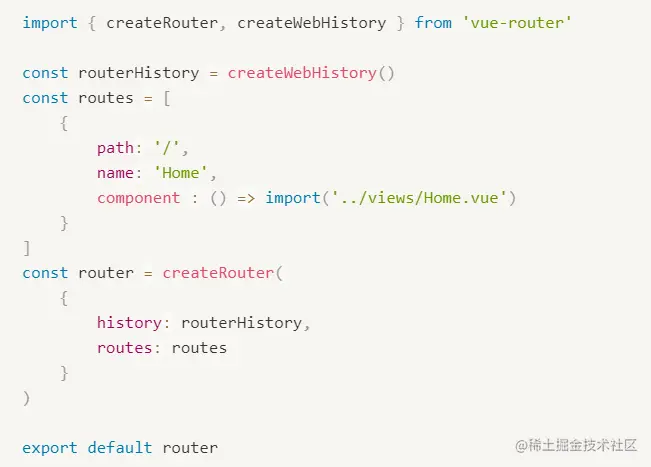 Vue3中使用router、动态插入图标icon、elmessage在配置路由数组中的`component`时，如果v 掘金 