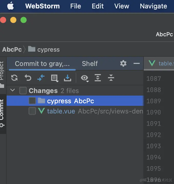 Webstorm 中的 commit 侧边栏及Vue项目 node_modules 消失解决一、 commit 侧边栏消 - 掘金