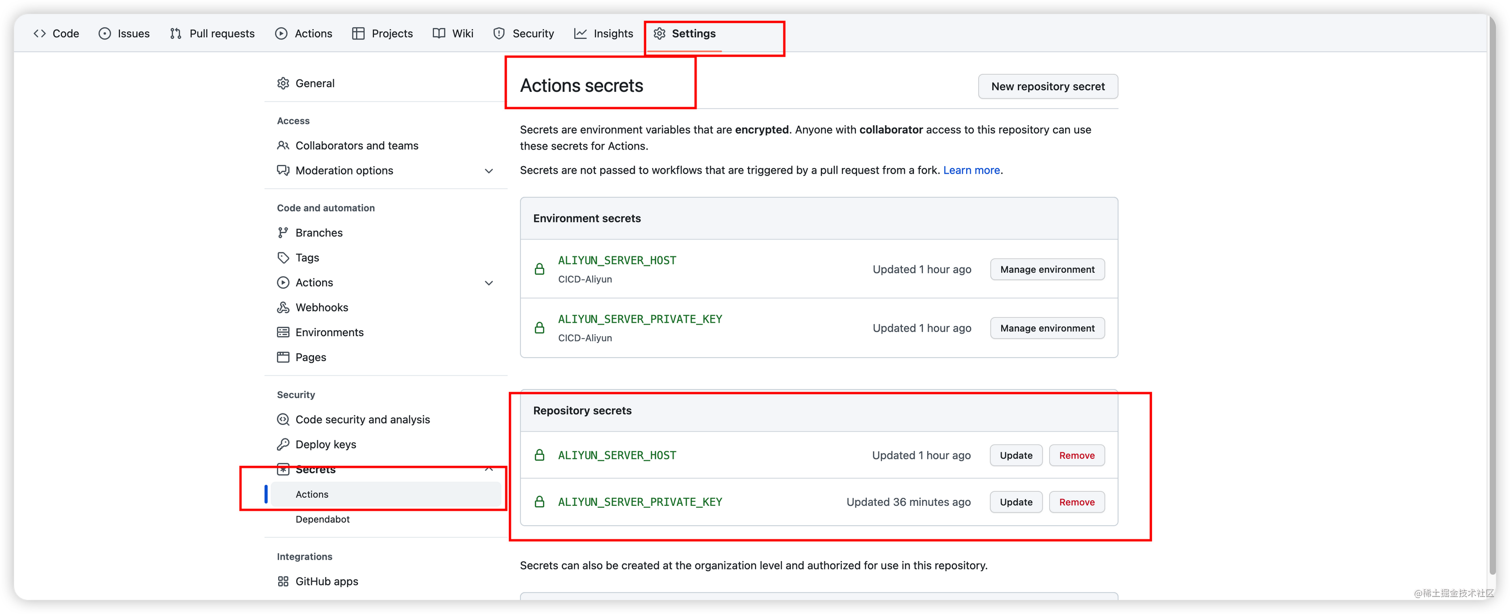 如何使用github进行CICD 自动部署到阿里云服务器 - 掘金