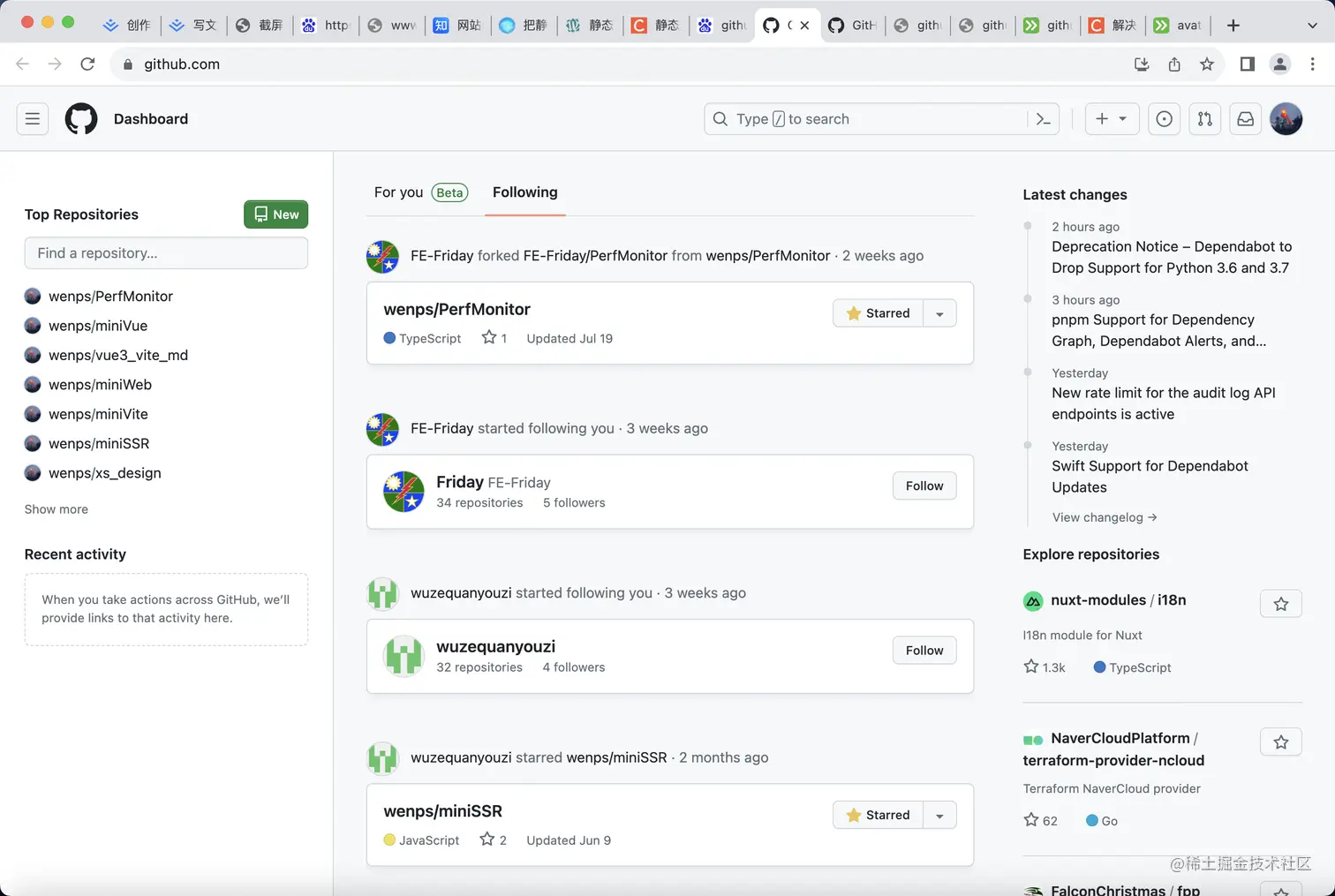 踩坑日记 github样式异常今天晚上准备上github看看项目的时候，git的静态资源服务器的请求全部都g了，这里记录 - 掘金