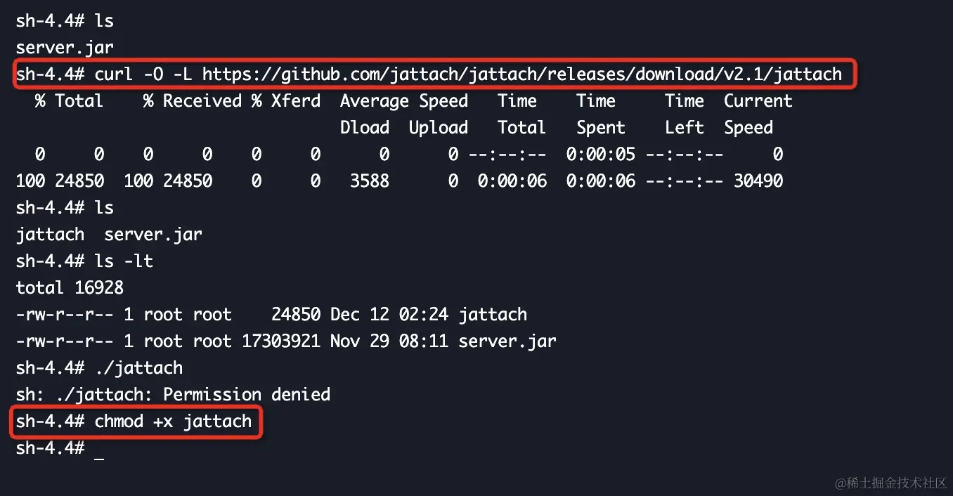 不安装jdk也照样调优JVM、解决JVM性能问题jattach： 通过动态附加机制向JVM进程发送命令的实用程序。 一体 - 掘金