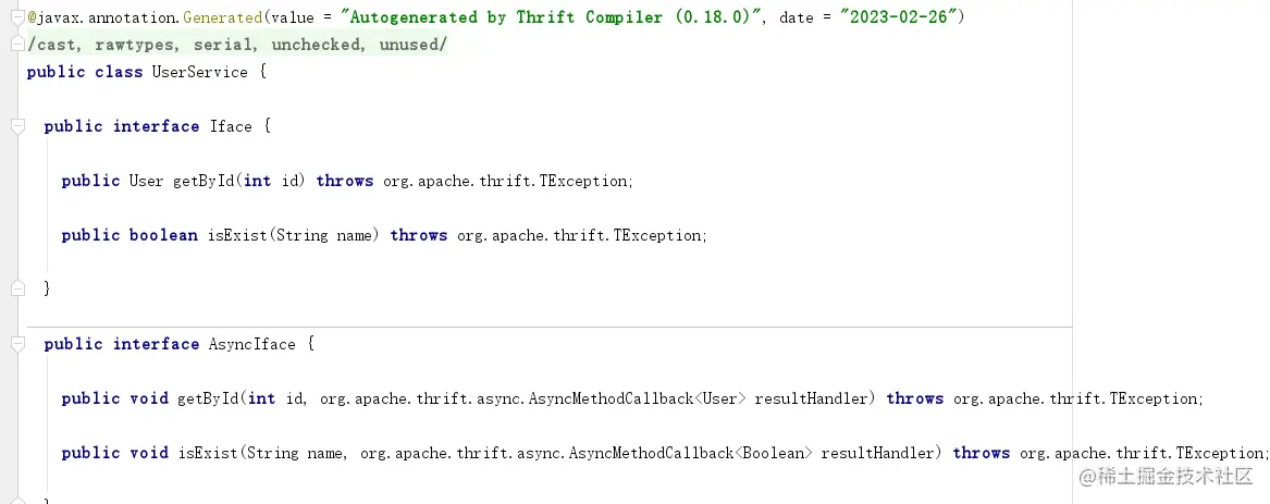 RPC框架之——thrift的深入理解（一）1、thrift的基本介绍 1.1 thrift的定义 Thrift是一个轻 - 掘金