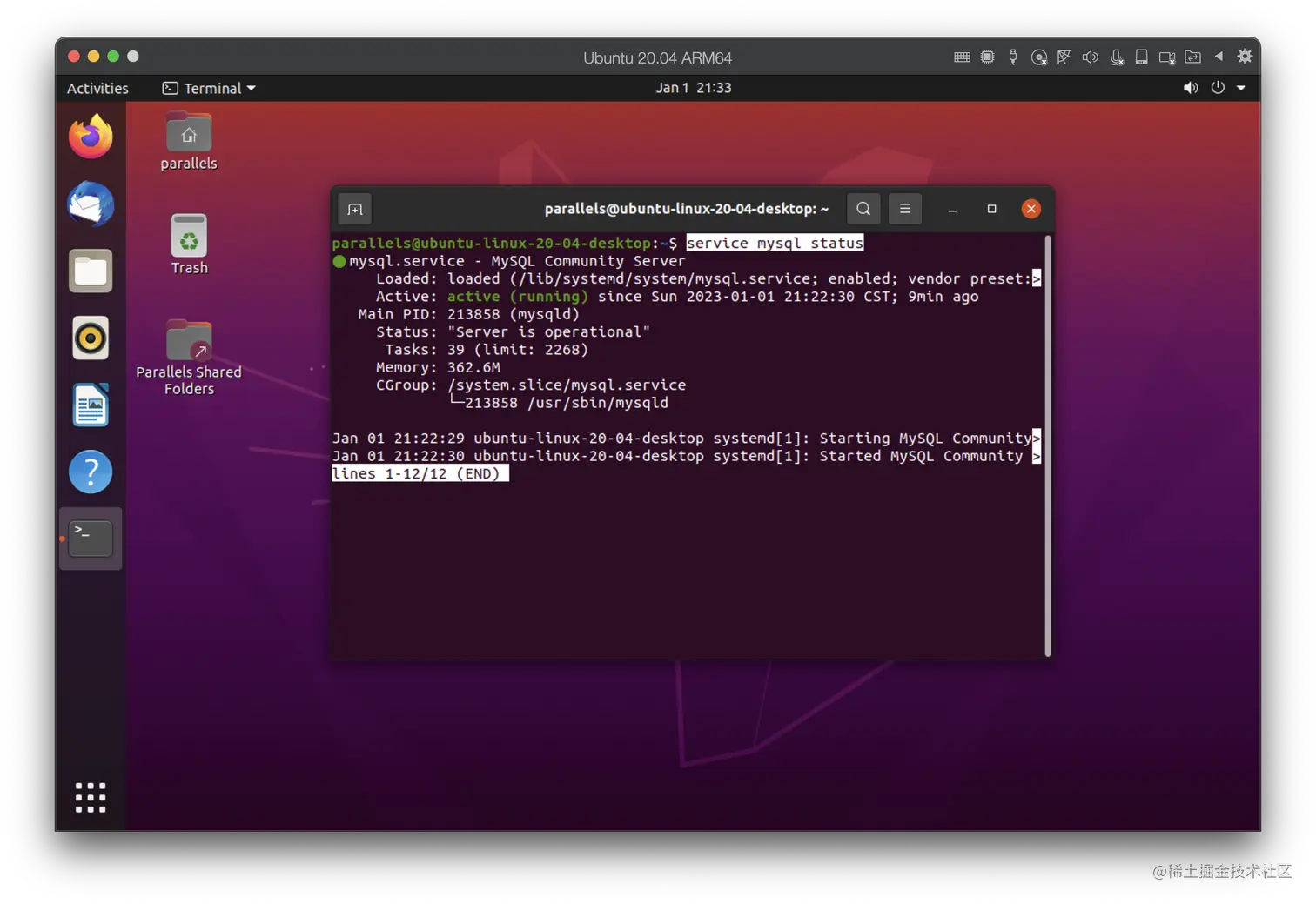 M1 M2 M系列芯片 Mac 安装 Parallels Desktop 安装 Linux 安装 SSH 安装 MySQL - 掘金