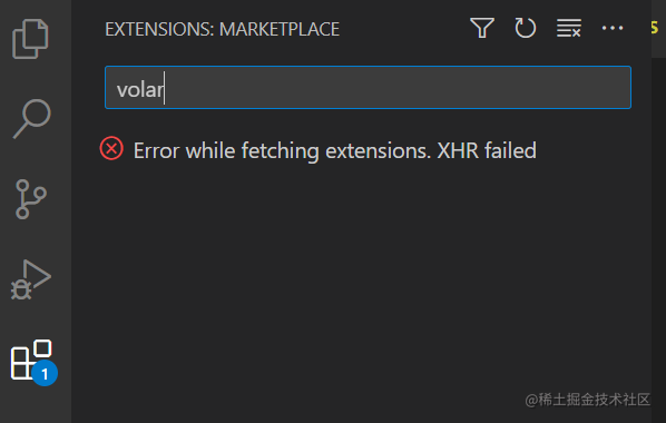 vsCode 安装插件 出现 Error while fetching extensions. XHR Failed 如何解决 - 掘金