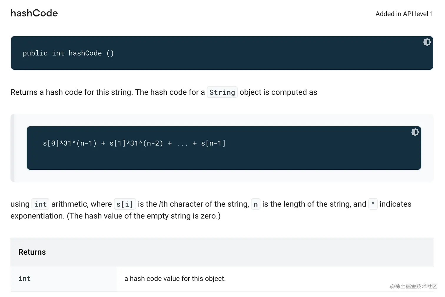Android 上 String.hashCode 的实现稳定吗？今天在排查反馈问题的时候，注意到有一处逻辑将几个属性拼 - 掘金