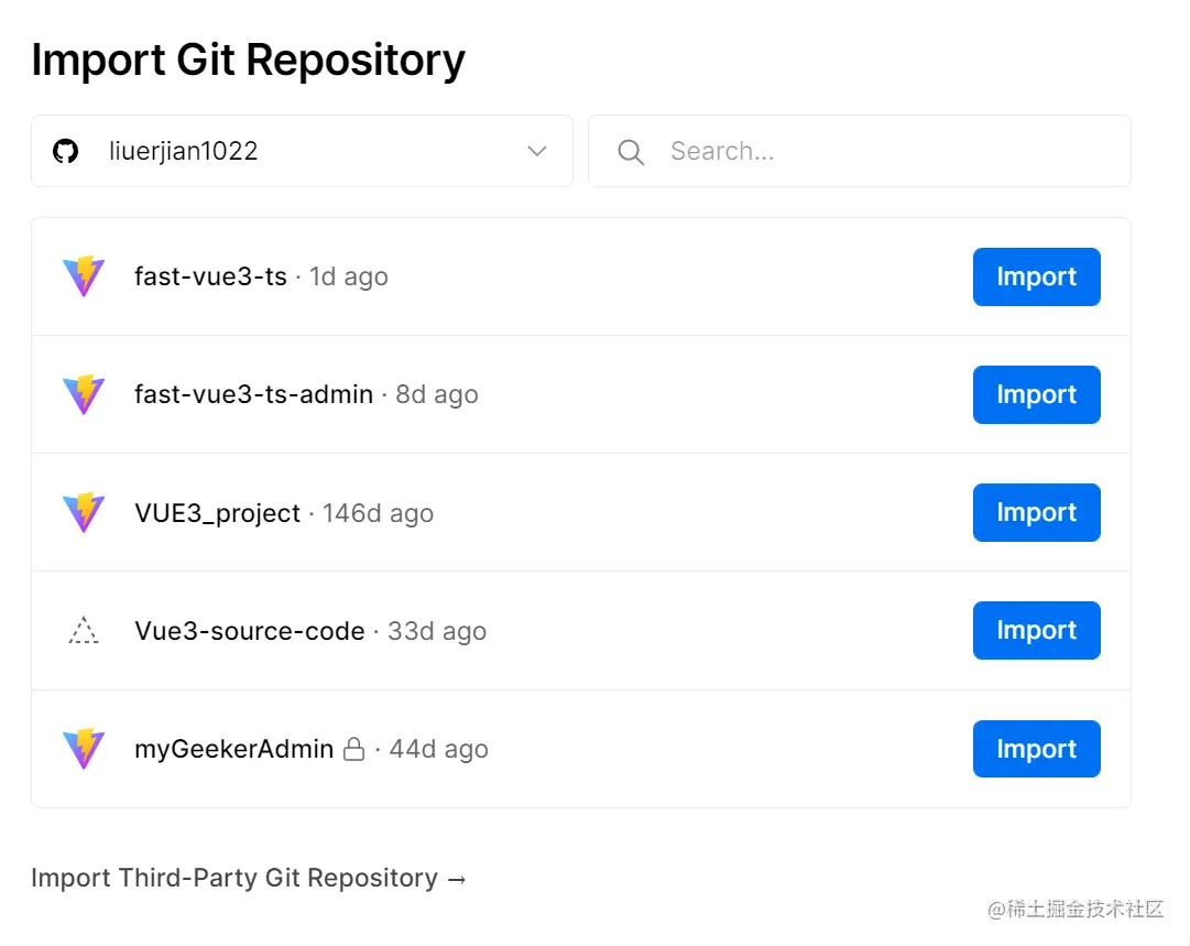 5分钟快速部署Vue项目到线上，Vercel——傻瓜式操作！超方便快捷的部署方式，只需要链接需要上线项目的Github地 - 掘金