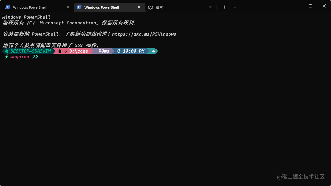 Windows Terminal使用oh-my-posh - 掘金