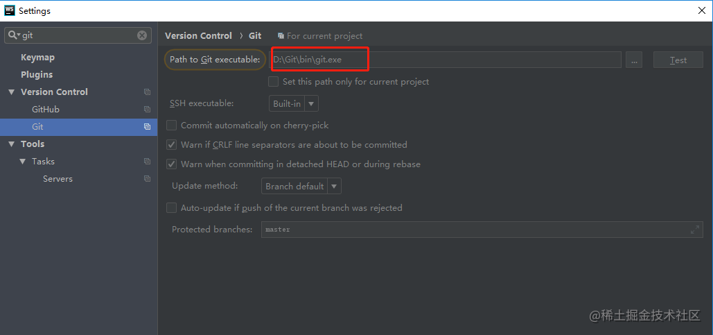 如何在webstorm下使用git - 掘金