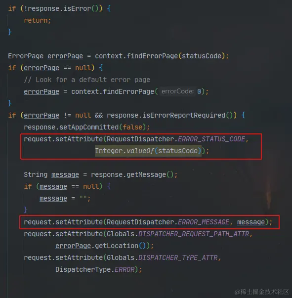 Response.sendError()和setStatus()方法的区别response.sendError()方法的 - 掘金