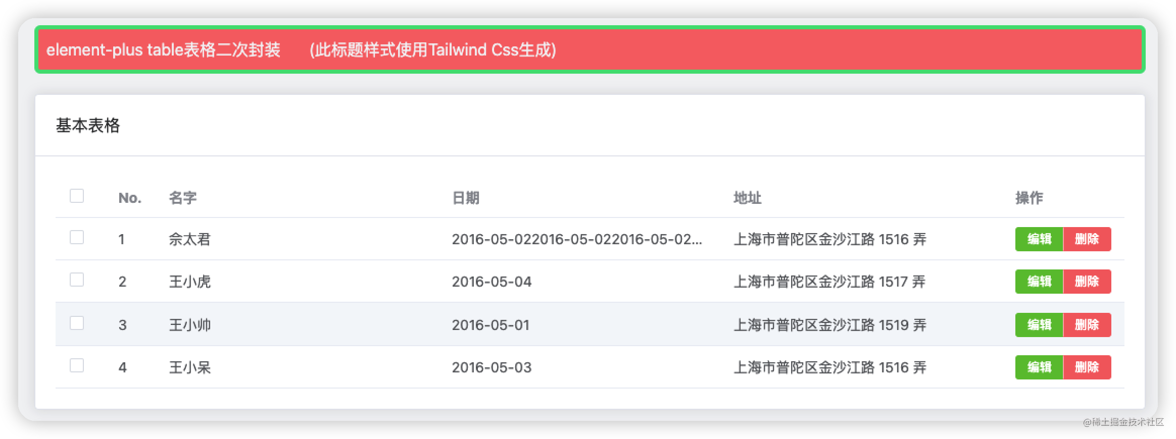 vue3 ts vite element plus table表格二次封装详细步骤 （附参数及类型详细介绍） - 掘金