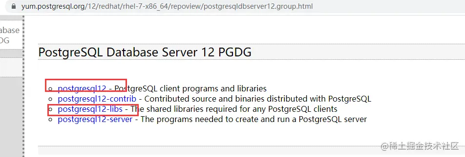 Linux服务安装PostgreSQL客户端基本安装步骤流程如下： 确认对应pg版本的安装包(项目中pg版本是12) 选 - 掘金
