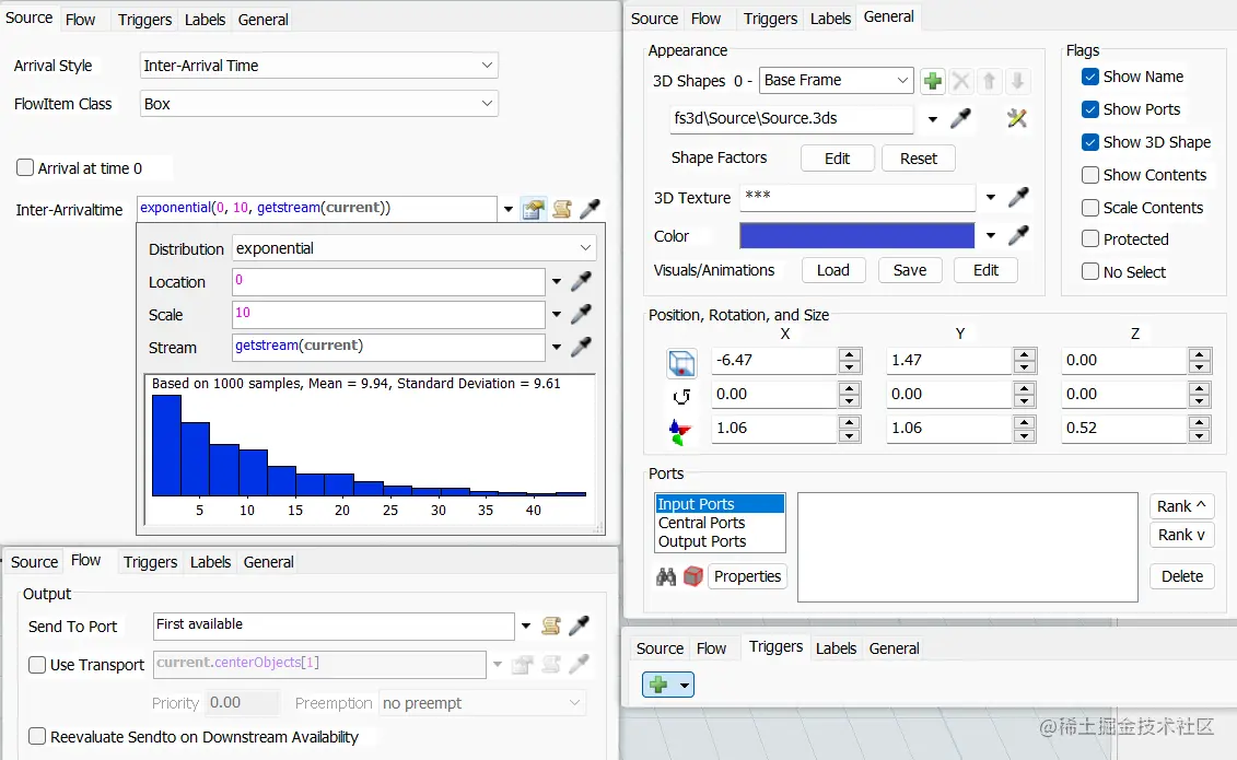 flexsim建立socket通信本篇介绍了flexsim基础操作及socket通信搭建，并从零开始搭建了简单的仓储模型 - 掘金