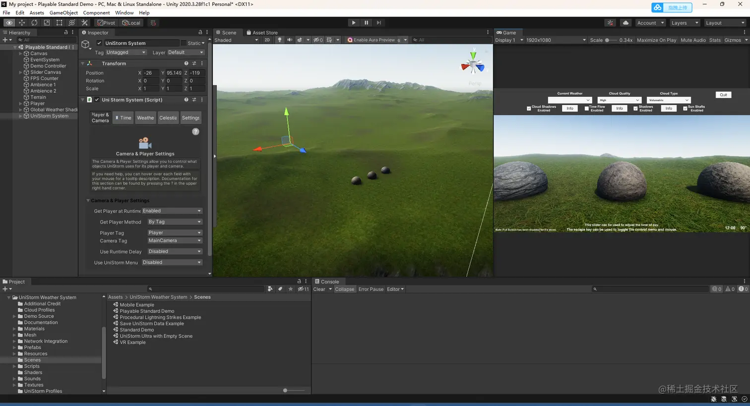 Unity插件分享——UniStorm - Volumetric Clouds, Sky, Modular Weather, and Cloud Shadows - 掘金