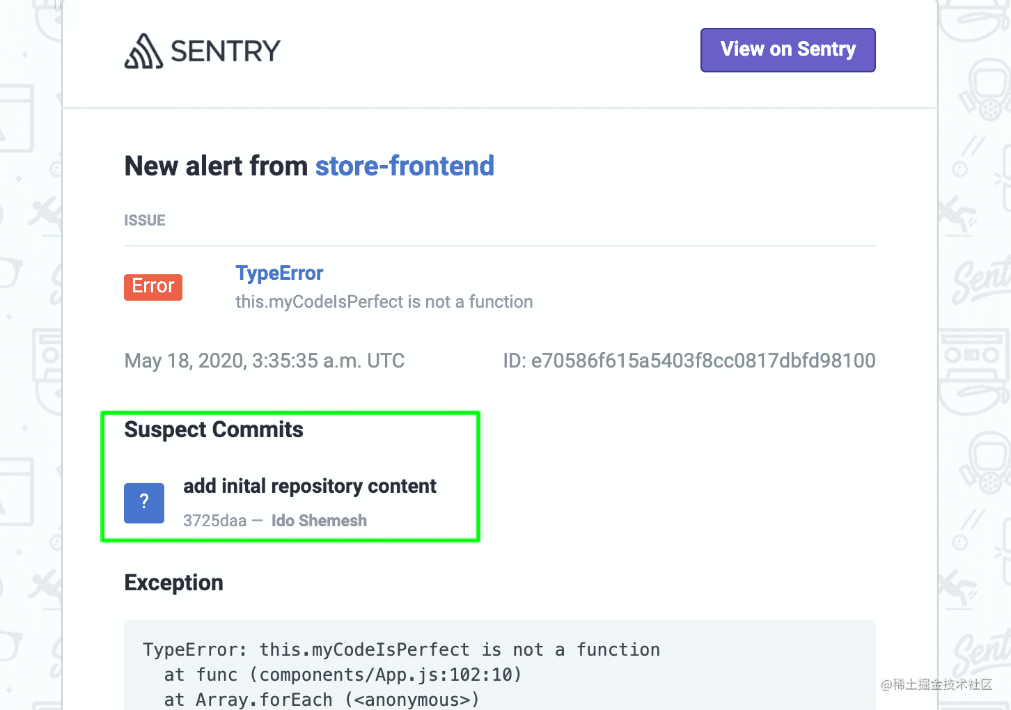 Sentry Web 前端监控 - 官方最佳实践教程 - 掘金