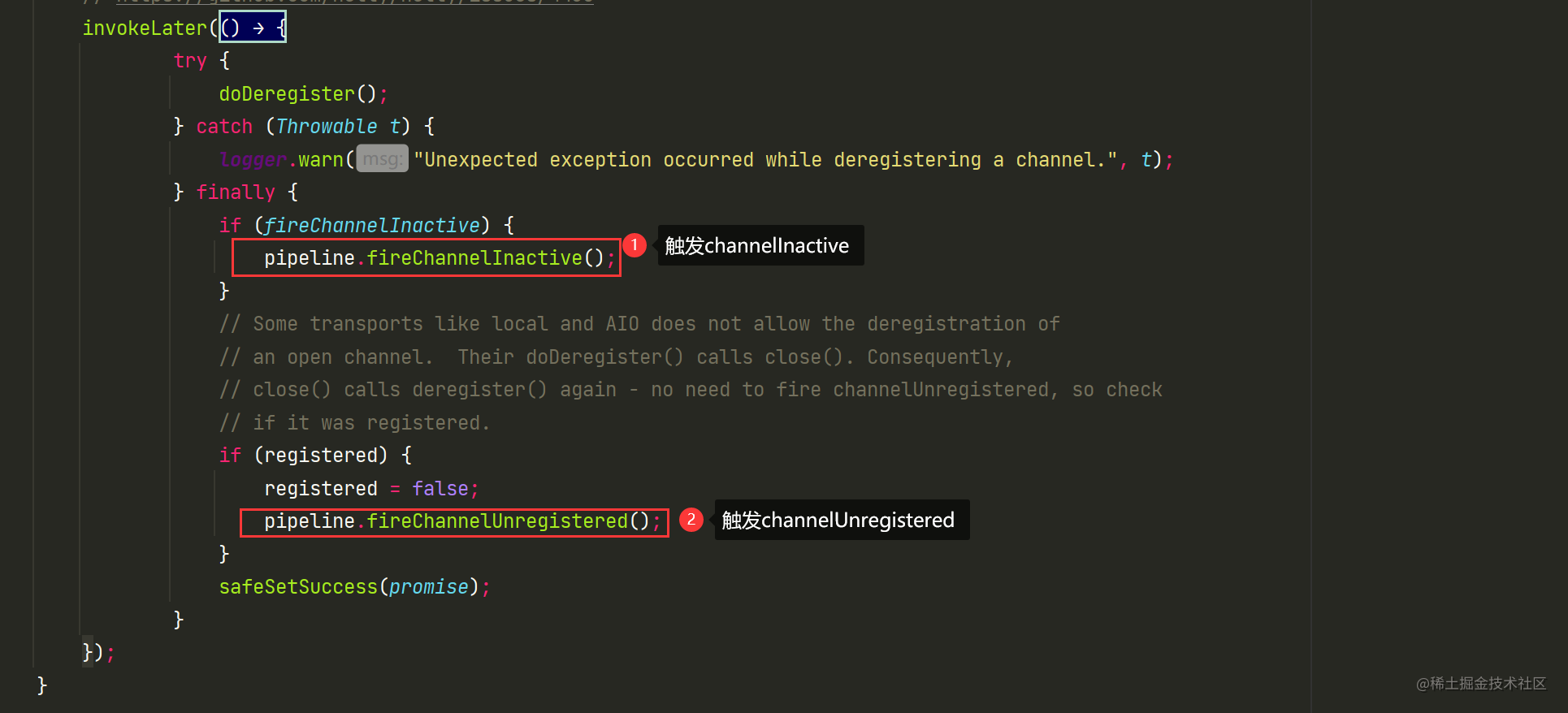 Netty源码分析-ChannelHandler方法执行顺序和如何工作 - 掘金