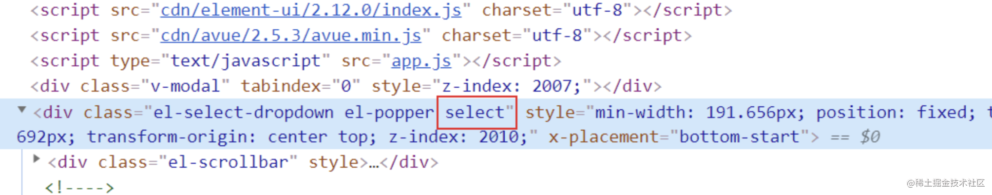 Element el-select下拉框修改el-select-dropdown样式 - 掘金
