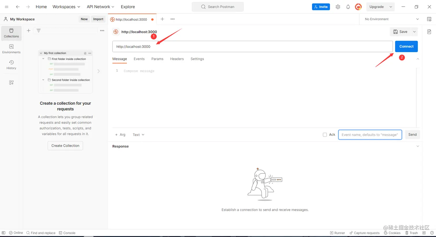 带你入门——如何在nestjs中体验websocketwebsocket作为一种h5新增的通信方式，在日常开发中很常见， - 掘金