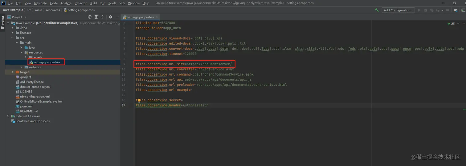 使用IDEA运行OnlyOffice的Java示例前言 ONLYOFFICE，简单地说，就是将 Word 、Excel、 - 掘金