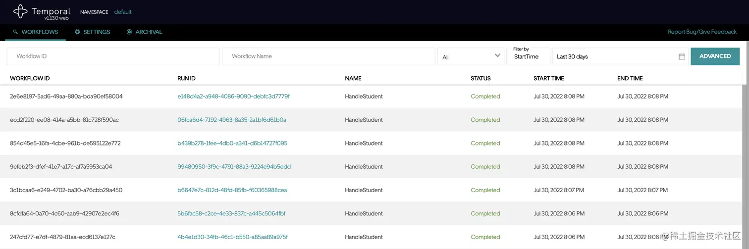 Temporal简单实例目的 学习temporal基本概念和用法 前言 公司2个项目用到了temporal，之前收藏的一 - 掘金