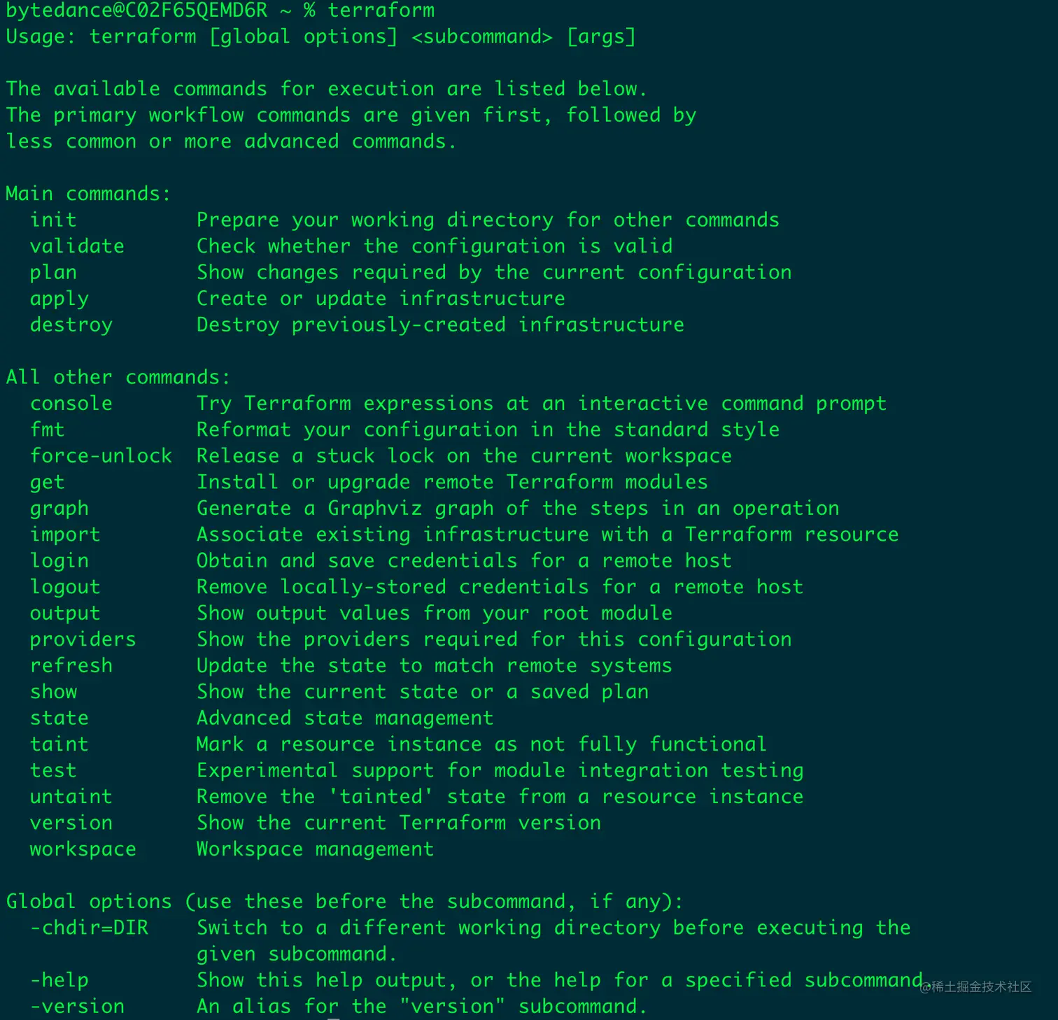 Terraform 介绍简单介绍了： 1. terraform 是什么，可以解决什么问题 2. 核心概念、基本用法 3. - 掘金
