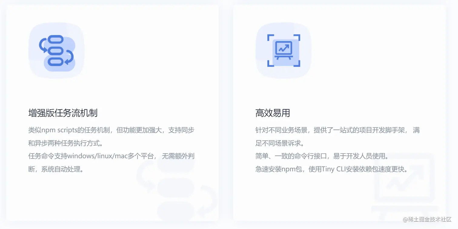 好用的前端脚手架工具推荐——tinycli在前端开发中，脚手架是一种快速构建项目的工具。推荐 Tinycli 作为脚手架 掘金