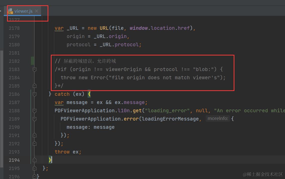 vue中使用PDF.js预览文件实践了解到的 PDF.js 支持的功能： ①在线检索文档中的内容，并支持高亮显示，匹配大 - 掘金