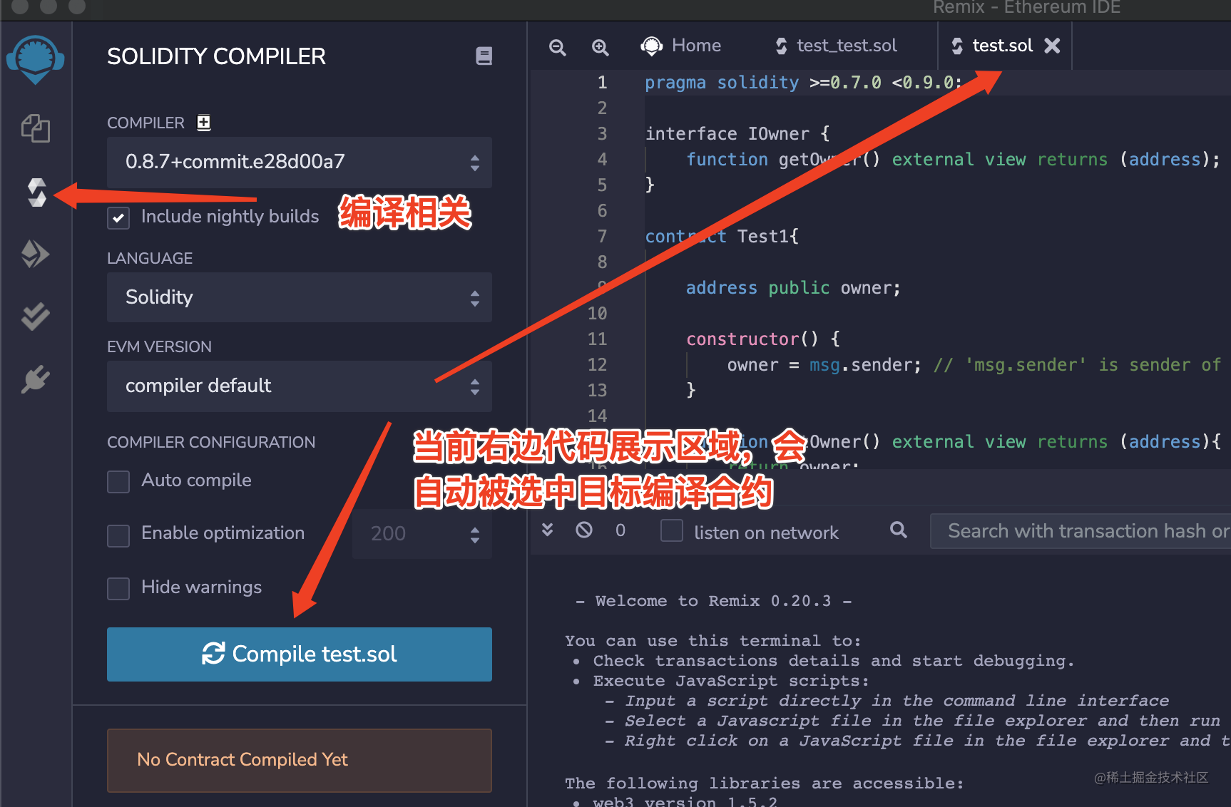 教程: 使用新版 Remix-IDE 开发智能合约DApp - 掘金