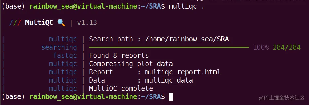 MultiQC的安装及使用MultiQC简介 NGS技术的进步催生了新的实验设计、分析类型和极高通量测序数据的生成。对于 - 掘金