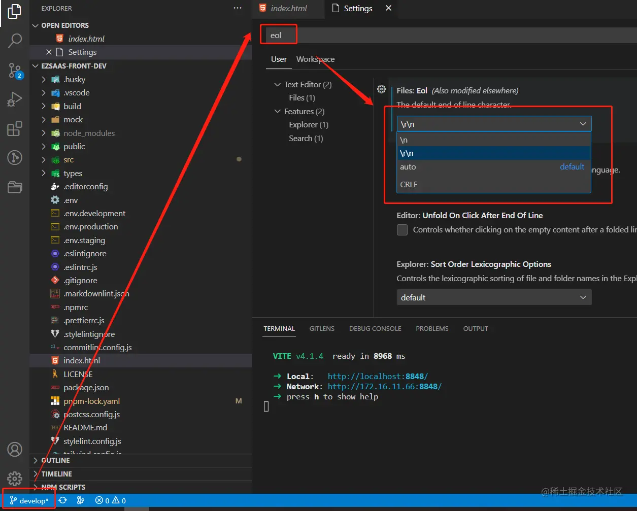vscode解决git commit失败，windows换行CRLF与LF冲突vscode 解决 windows换行CR - 掘金