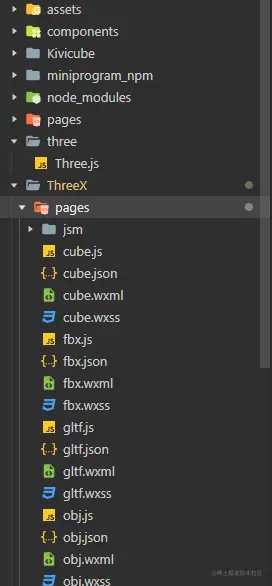 原生微信小程序使用three.js 实现外部obj,fbx,gltf模型导入以及模型点击交互弹框推荐使用 ThreeX - 掘金