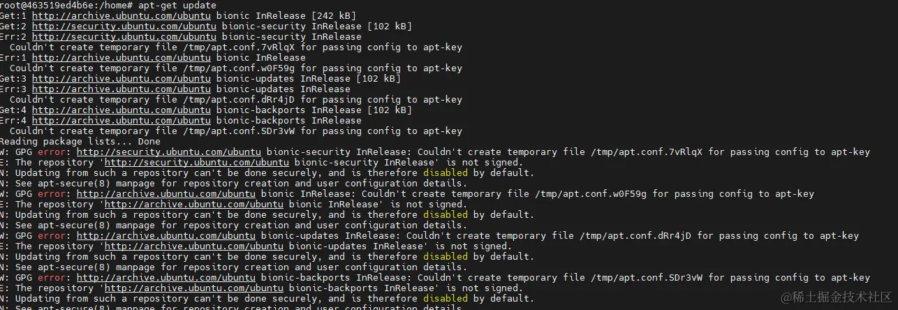 解决apt update时出现GPG error问题描述 在更新Ubuntu系统时，使用apt-key命令添加ppa源或 - 掘金