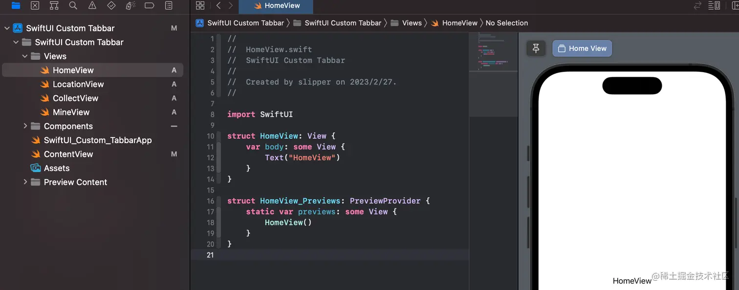 SwiftUI精讲：自定义 Tabbar 组件 (包含过渡效果)Tabbar是我们日常开发经常使用到的组件，然而在Swi - 掘金
