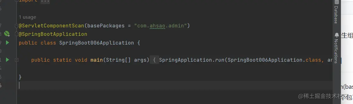 Springboot 原生组件注入springboot是怎么完成原生组件注入的呢？ 1 使用servlet Api 掘金
