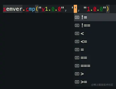 semver库不完全指南semver 库用于进行语义化的版本判定，提供了简单的 api 进行版本号的格式化、对比等操作， - 掘金