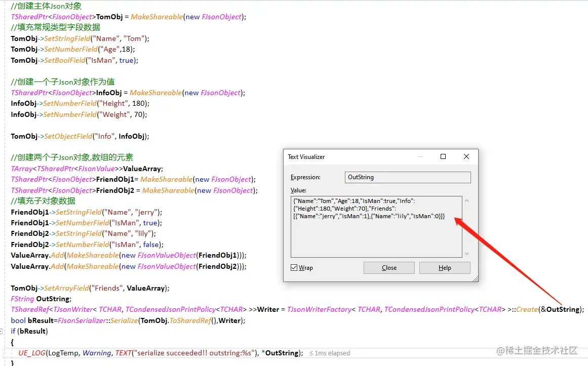 【转载】UE4 C++ 相关 Json 操作 - 掘金