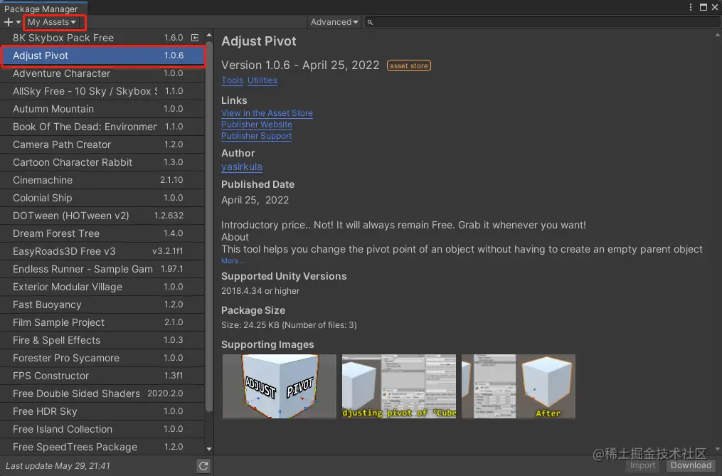Unity插件分享——Adjust Pivot 修改物体的轴心本篇文章主要分享一个作者平时在开发过程中使用过的感觉还比较 - 掘金