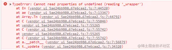 Vue踩坑）wrapper页面假死问题总结vue开发过程中遇到这样的一个问题： Typeerror Cannot R 掘金 