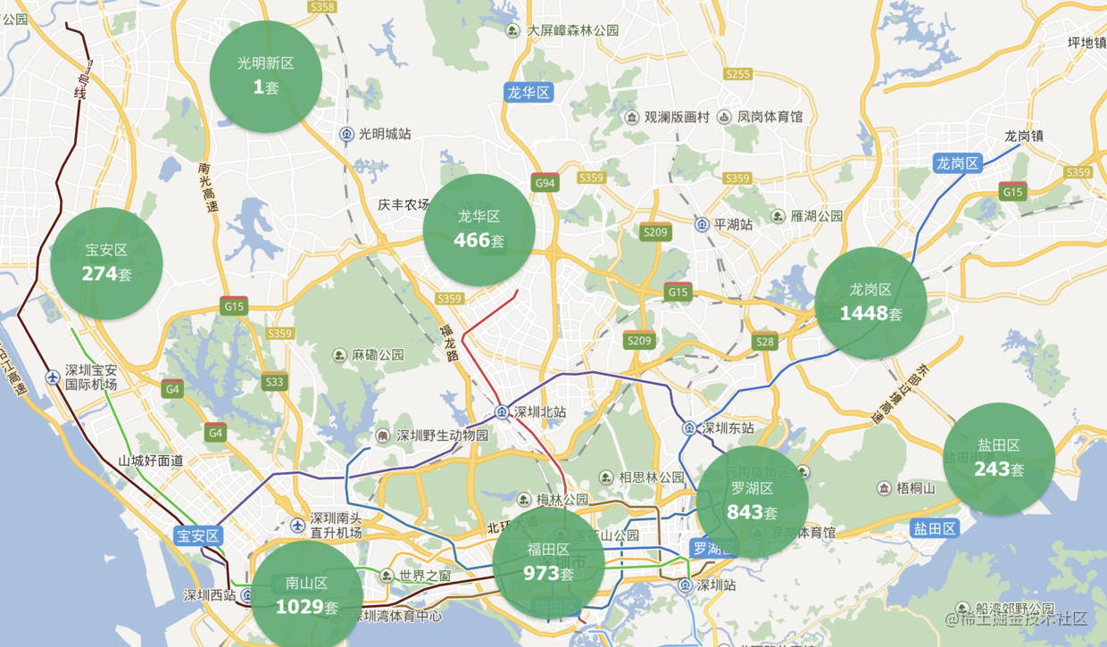 Tencent map point aggregation development - to achieve map housing ...