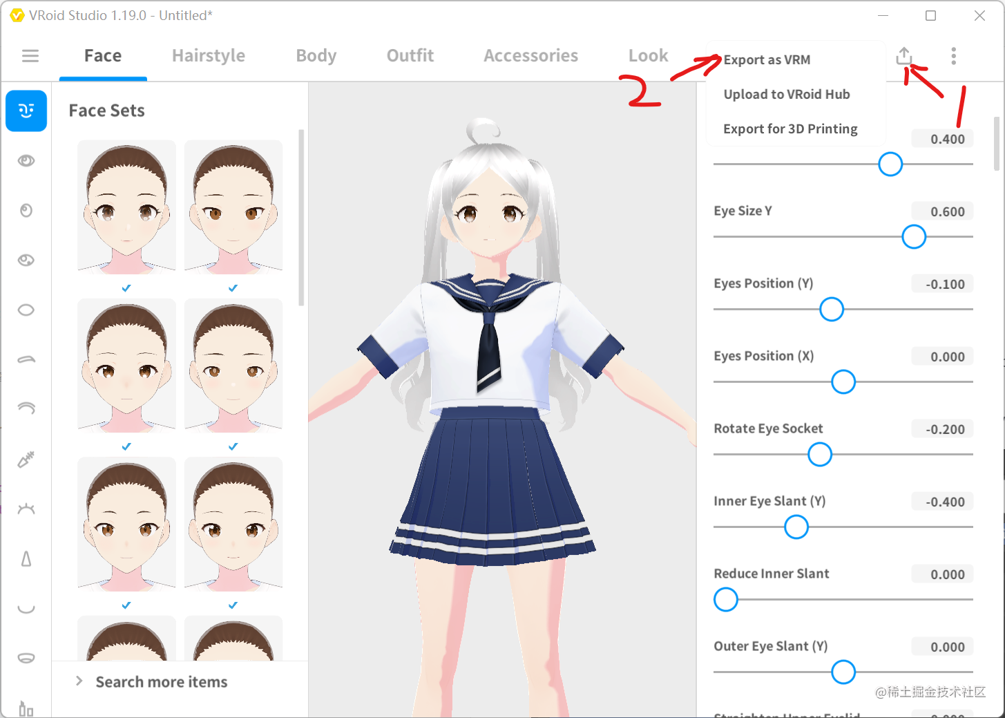 VRoidStudio生成模型，通过Blender转换为fbx格式文件，最后导入Unity中 - 掘金