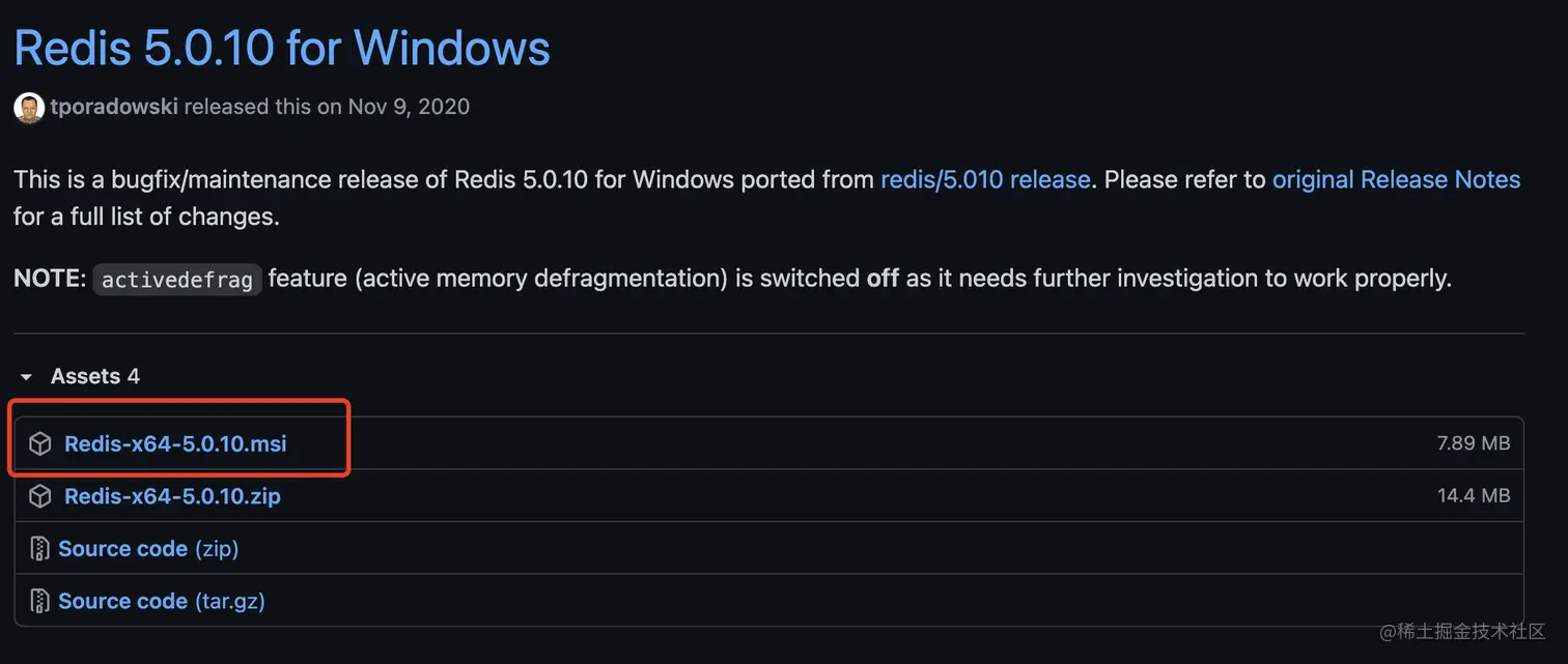 在koa中使用redisredis 的安装和使用 安装 Redis 的安装文件下载地址： Github C 掘金